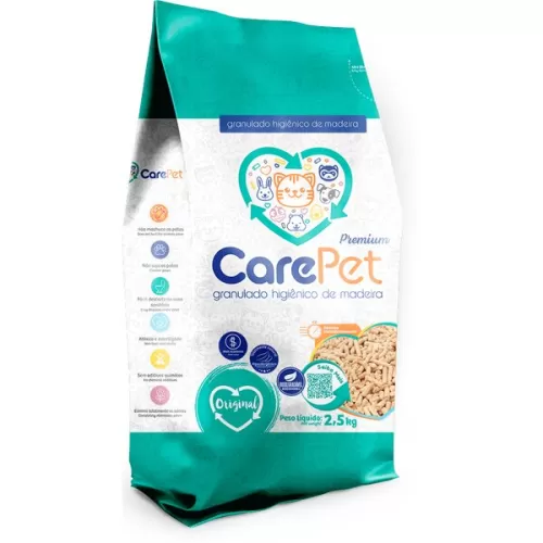 Consulado da Ração - Granulado Higiênico Carepet De Madeira Para Gatos ...